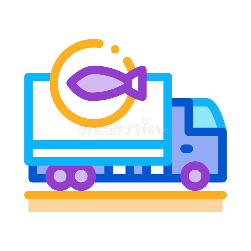 Fish Delivery Truck Vector Collage Illustration Stock Vector ...