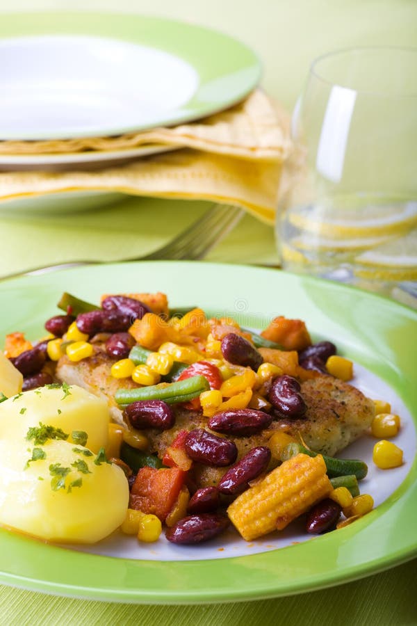 Fish dish stock image. Image of eating, plate, gourmet - 10229787