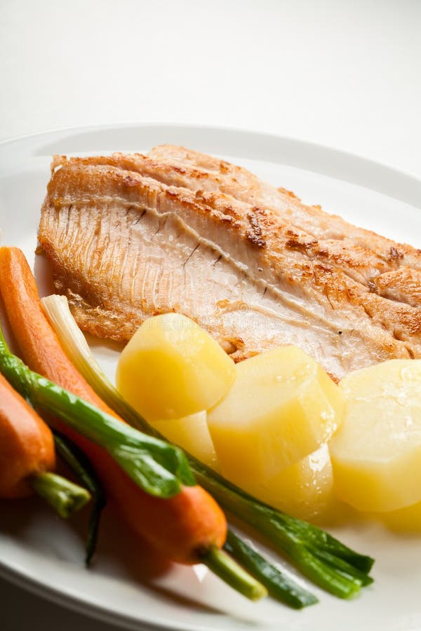 Fish dish stock photo. Image of cooked, menu, omega, lettuce - 16190722