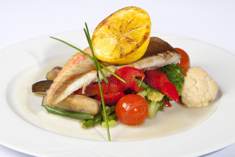 Fish dish stock image. Image of dish, sweet, dinner, vegetables - 24728859
