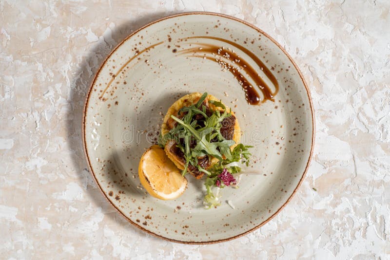 Fish Dish - Fried Fish Fillet with Fried Potatoes and Vegetables Stock ...