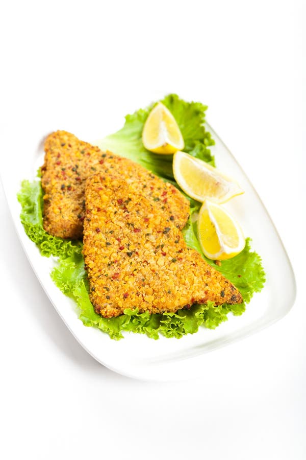 Fried fish fillet stock photo. Image of dinner, lemon - 32371630