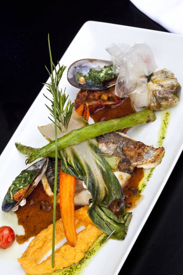Fish dish stock photo. Image of asparagus, cuisine, recipe - 41148520