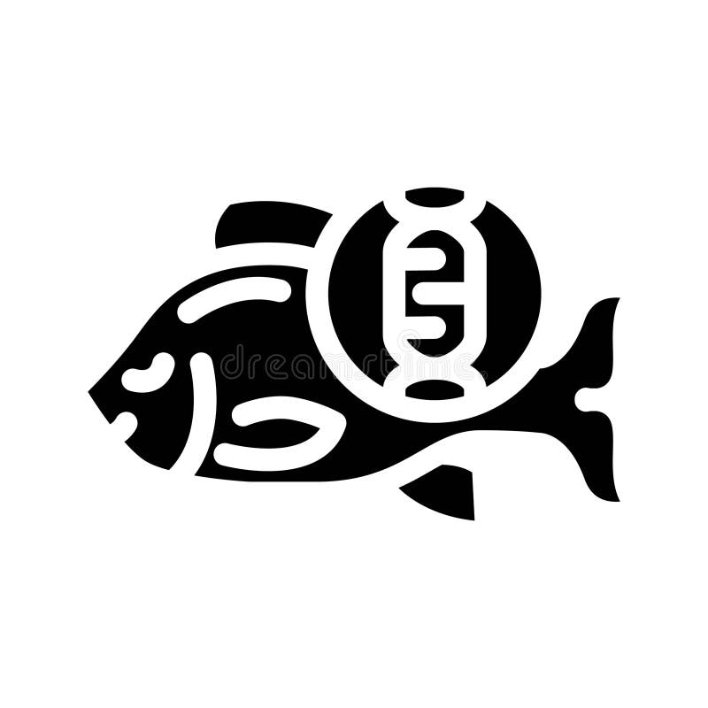 Fish with Dna Genetic Engineering Glyph Icon Vector Illustration Stock ...
