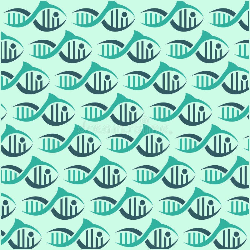 Fish Dna Modern Pattern Vector Flat Design, Suitable for Your Design ...