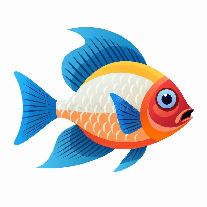 Fish Drawing for Social Media Post Stock Illustration - Illustration of ...