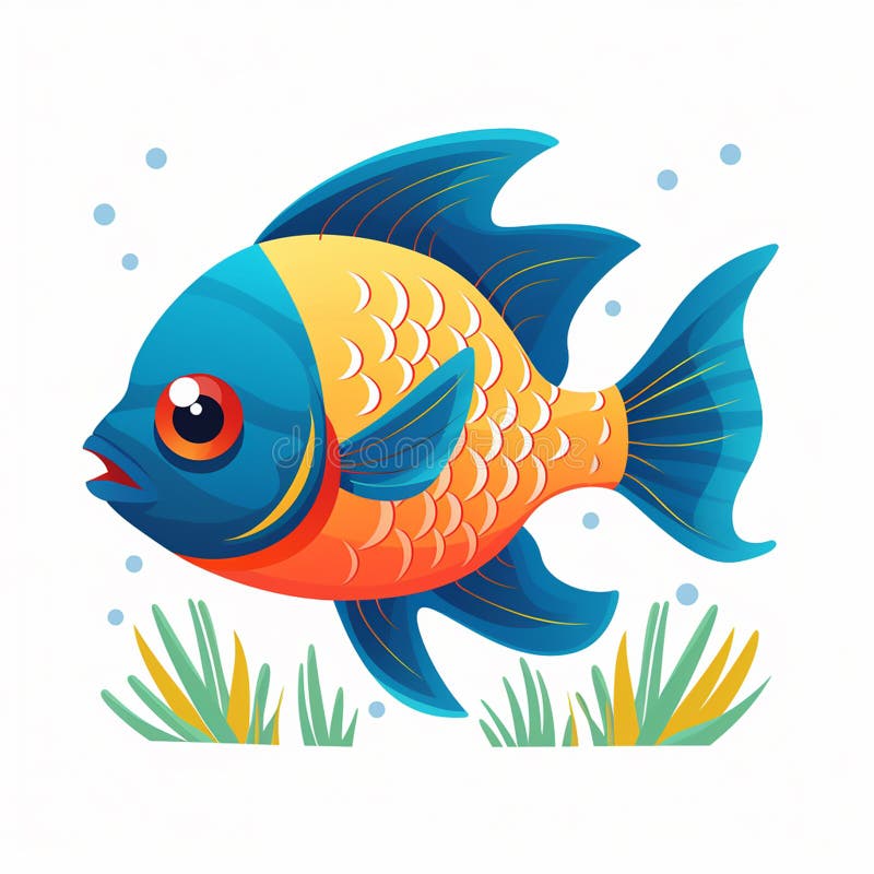Fish Drawings Marine Inspiration Stock Illustration - Illustration of ...