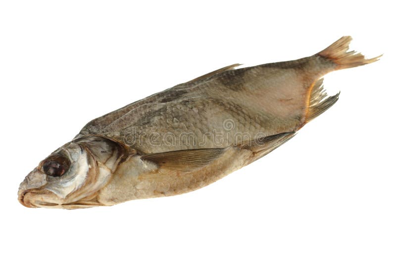 Fish, Dried Bream, on a White Background in Isolation Stock Image ...