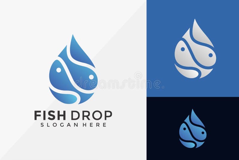 Fish Drop, Fresh Fish Logo Design, Modern Logo Designs Vector ...