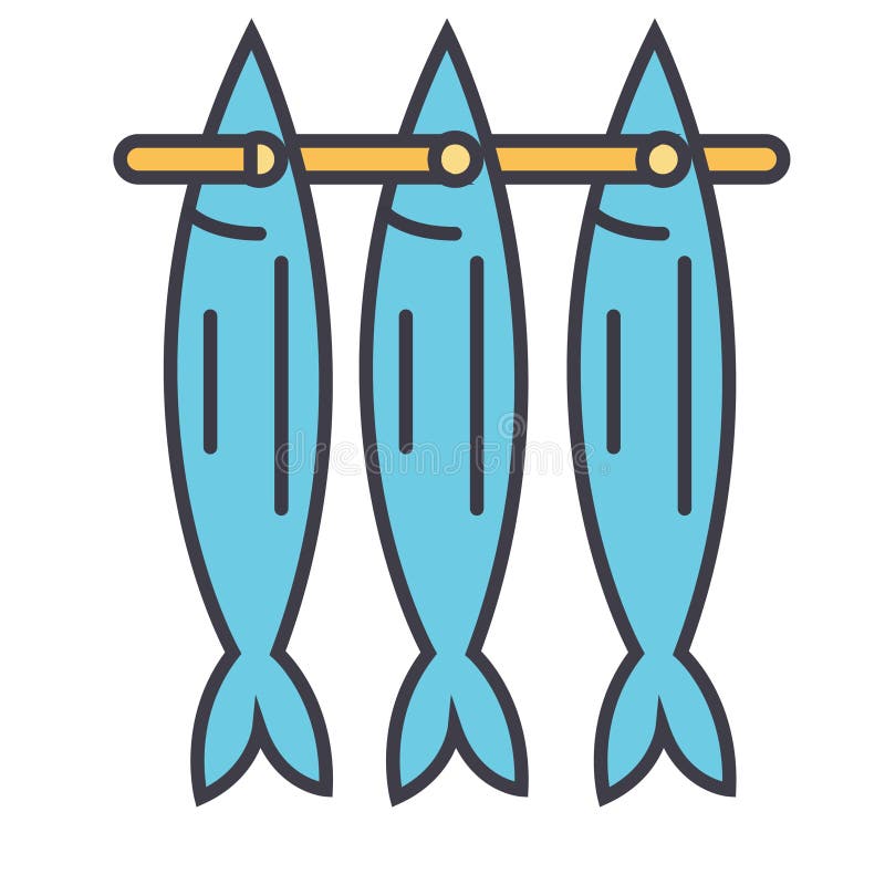 Fish Drying Icon. Element of Fish Production for Mobile Concept and Web ...