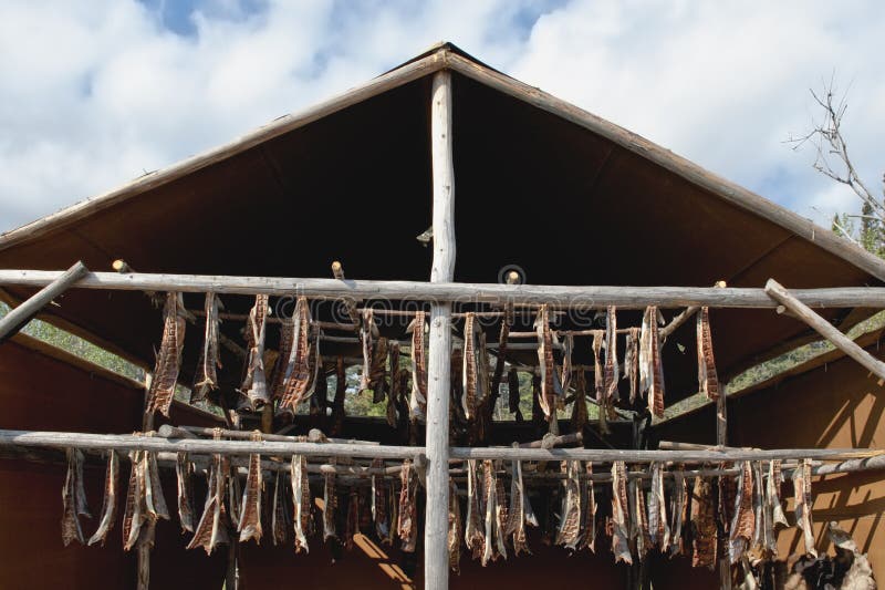 Fish drying outdoors stock photo. Image of outside, method - 11285426
