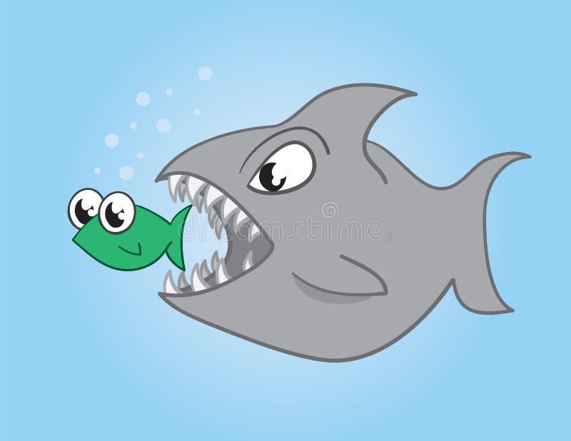 Fish Eating Fish stock vector. Illustration of fish, escape - 29678046