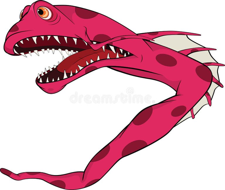 Fish the Eel. Coral Small Fish. Cartoon Stock Vector - Illustration of ...