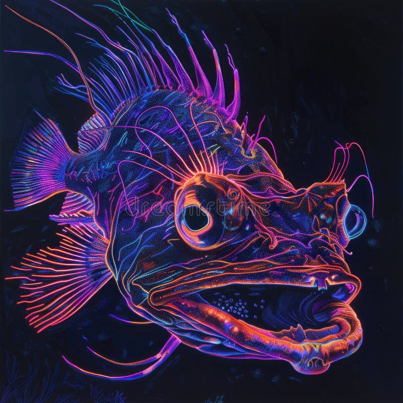 A Fish that Emits Light in Darkness, Perfect for Science or Nature ...