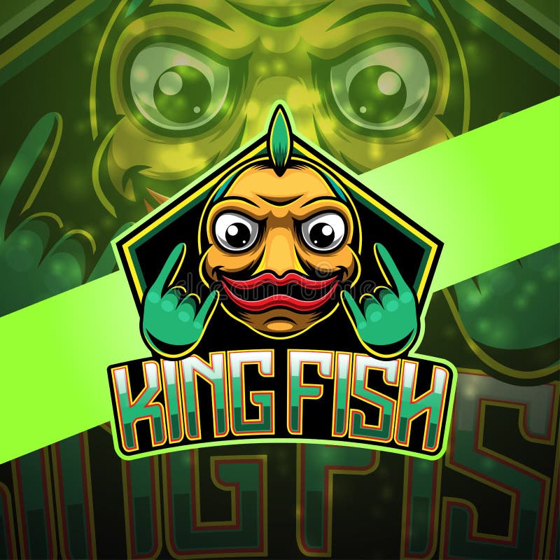 Fish Esport Mascot Logo Design Stock Vector - Illustration of fish ...