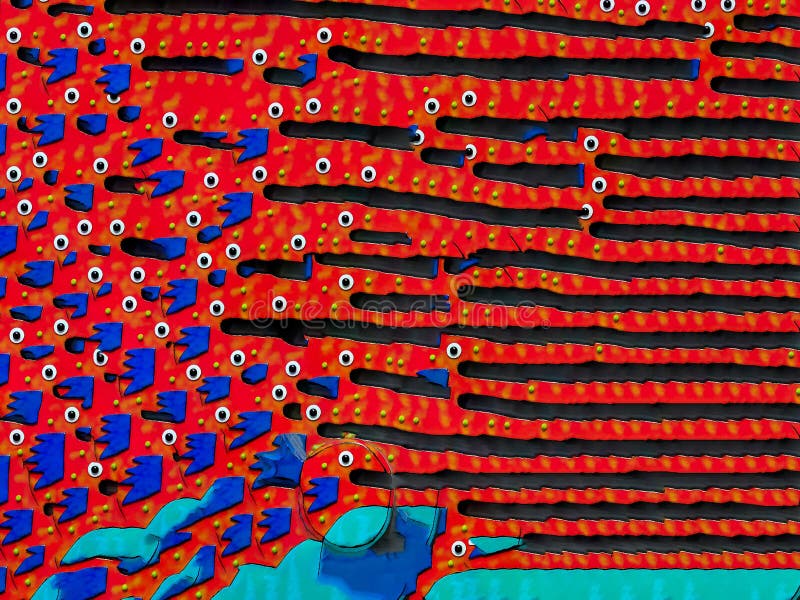 Fish Eye Abstract stock illustration. Illustration of fish - 260826234