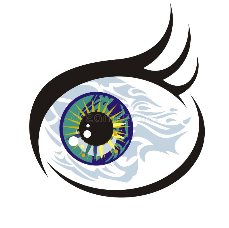 Fish eye concept stock vector. Illustration of abstract - 89258508