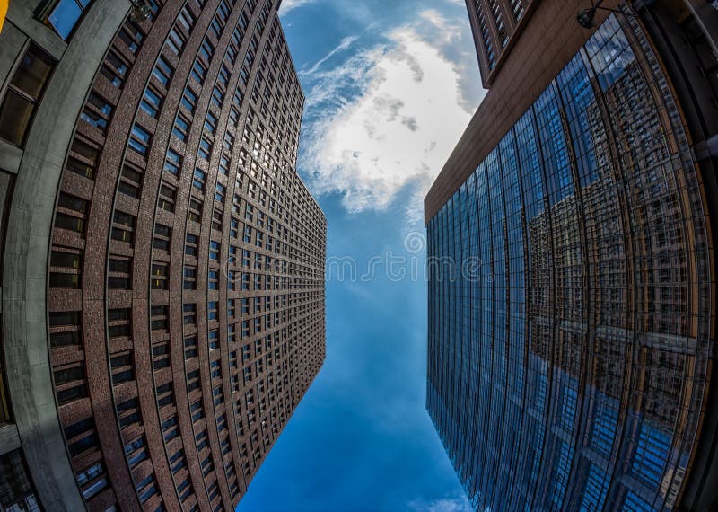 Fish-Eye View of the Berlin Skyline Stock Photo - Image of buildings ...