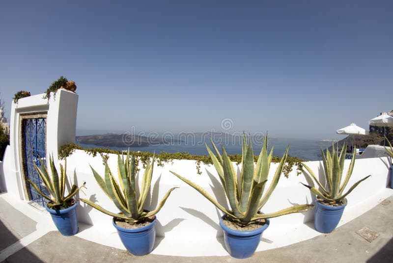 Fish-eye View Island Harbor Stock Photo - Image of greece, islands: 2959836