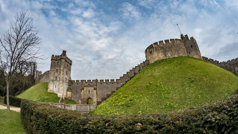 Fish Eye View of Medieval Arundel Castle, England Stock Photo - Image ...