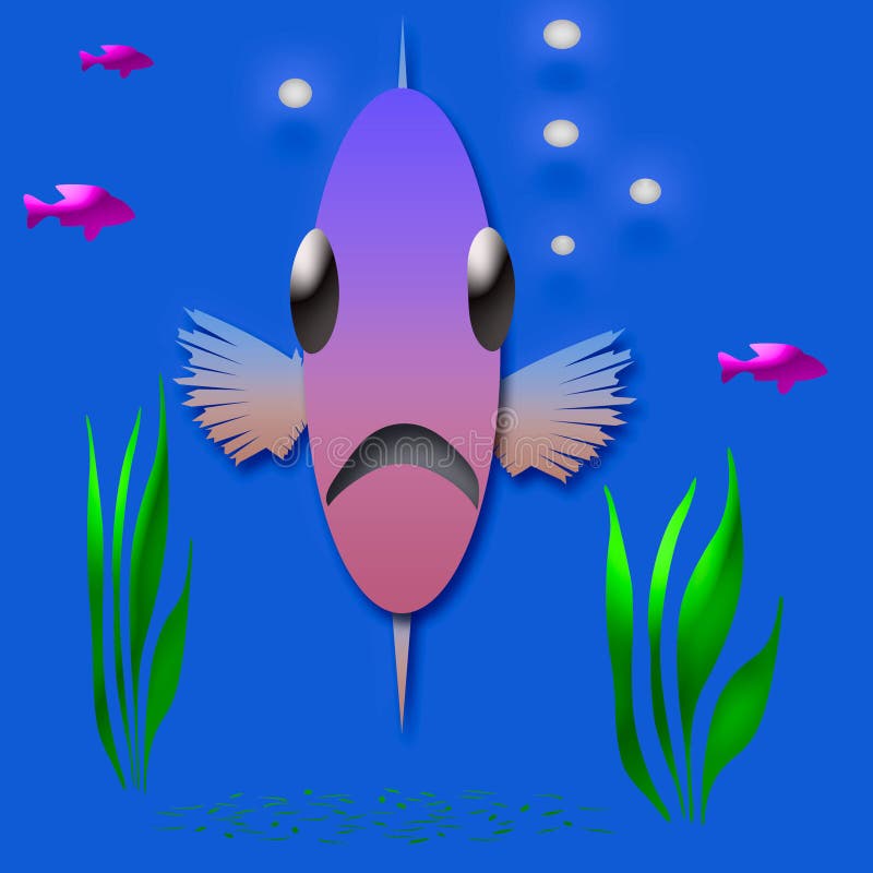 Fish face stock illustration. Illustration of water, tank - 3703506
