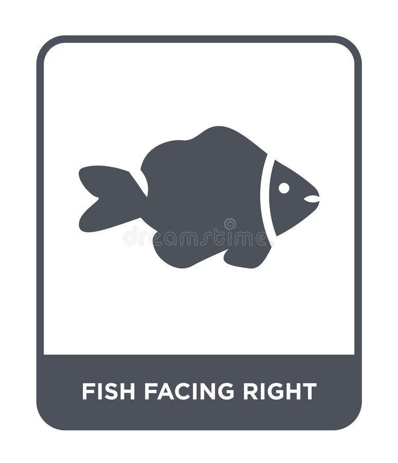 Fish Facing Right Icon in Trendy Design Style. Fish Facing Right Icon ...