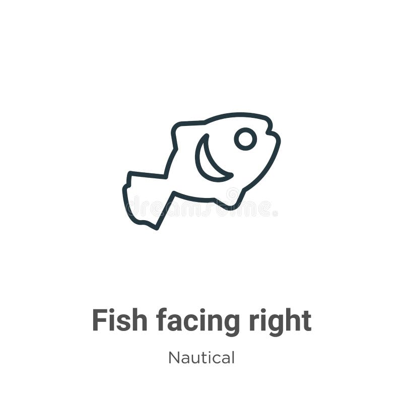 Fish Facing Right Isolated Icon. Simple Element Illustration from ...