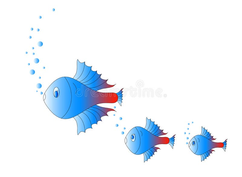 Fish family stock vector. Illustration of comics, design - 9031389