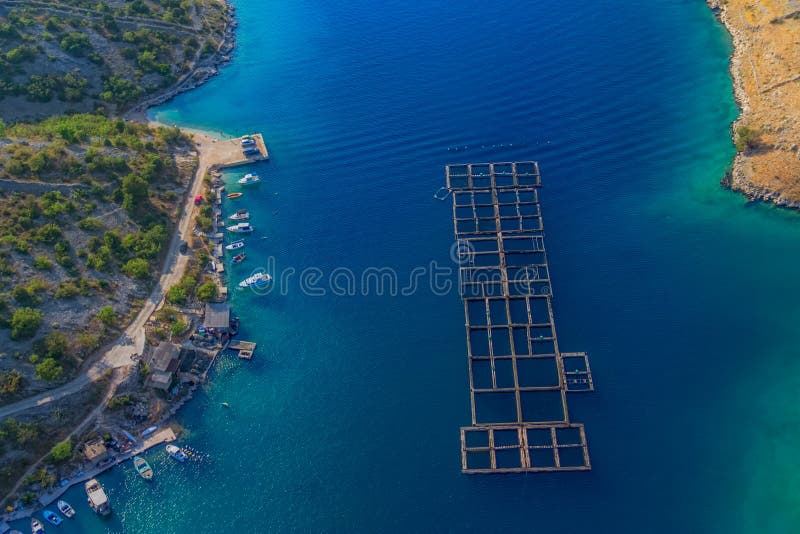 Fish farm aerial stock photo. Image of nature, tranquil - 27852108