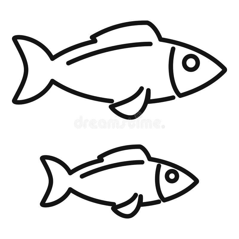 Fish Farm Factory Icon, Outline Style Stock Illustration - Illustration ...