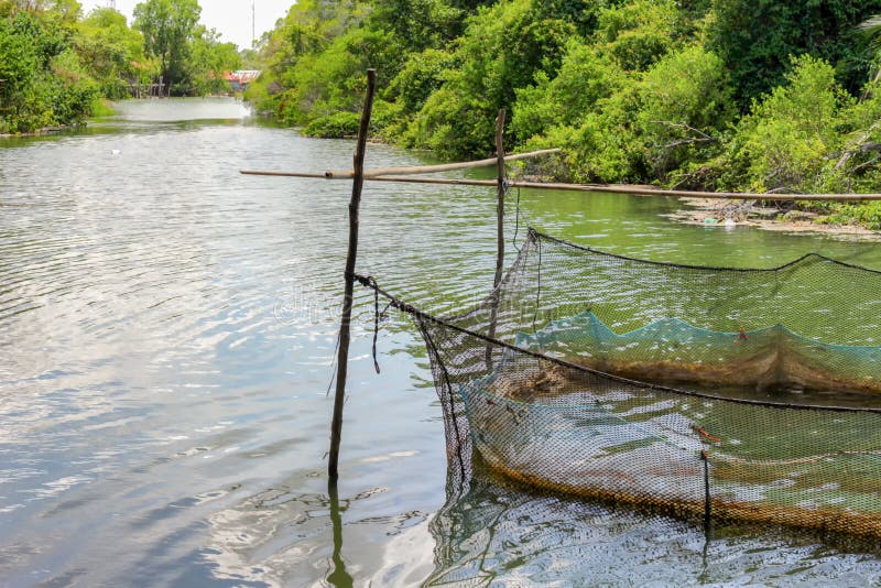 Fish Farm for Growing in Open Water Stock Image - Image of fjord ...