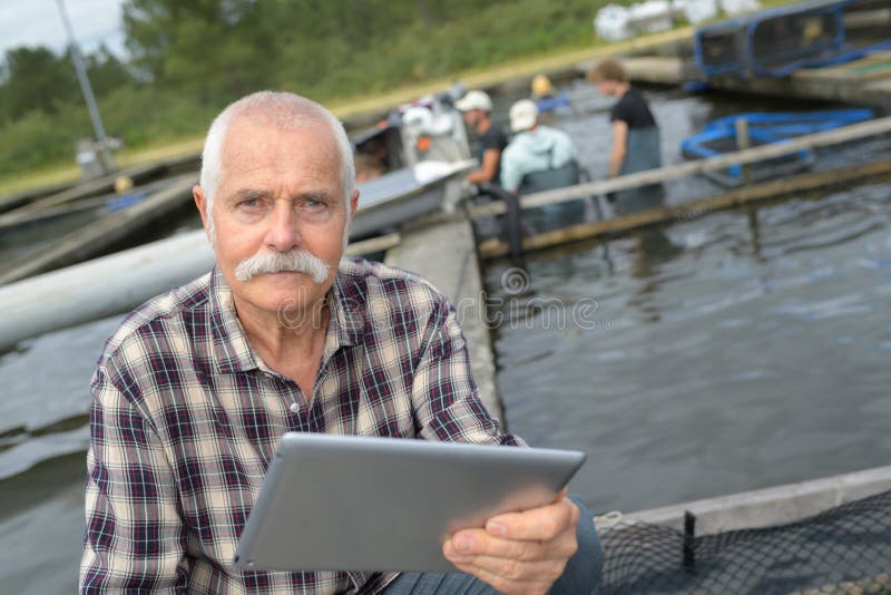 Fish Farm Owner Managing Team Stock Image - Image of adriatic, farm ...