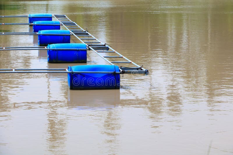 Fish Farm Using the Natural Water Stock Photo - Image of asian ...