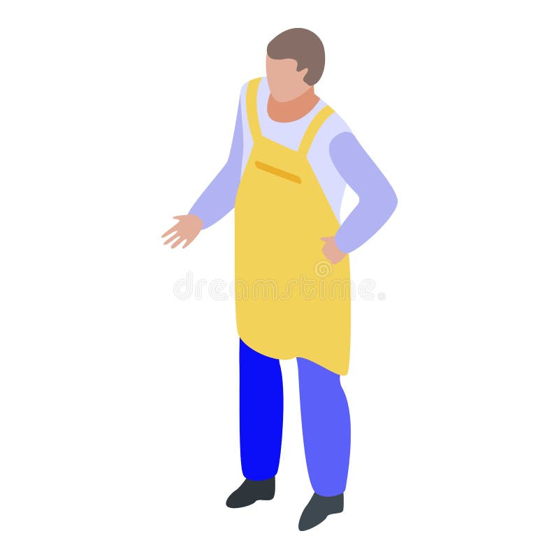 Fish Farm Worker Icon, Isometric Style Stock Vector - Illustration of ...