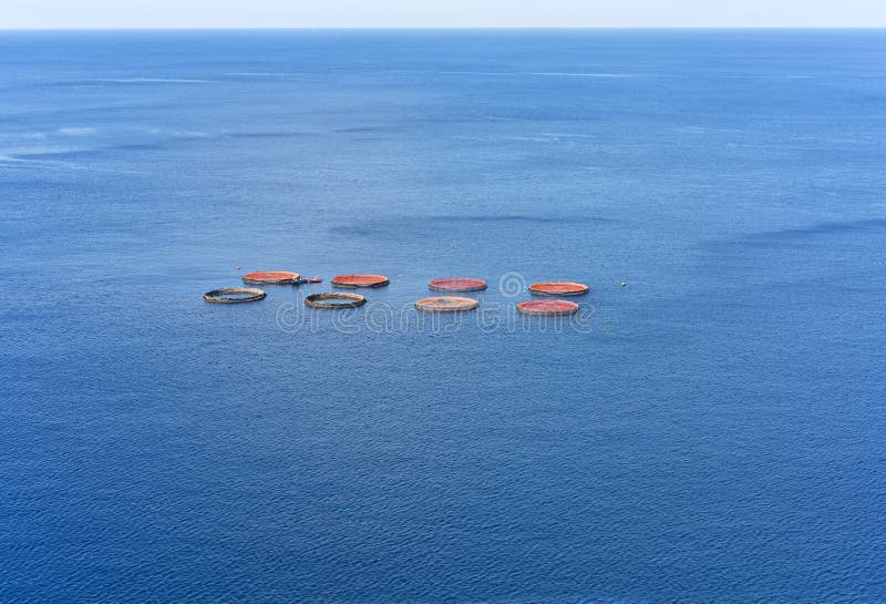 Fish Farming in Atlantic Ocean. Stock Image - Image of floating, open ...
