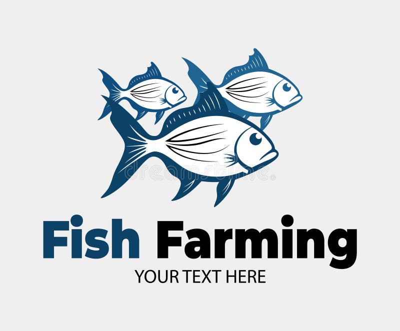 Fish Farming or Pisciculture Creative Logo. Three Fish Emblem Stock ...