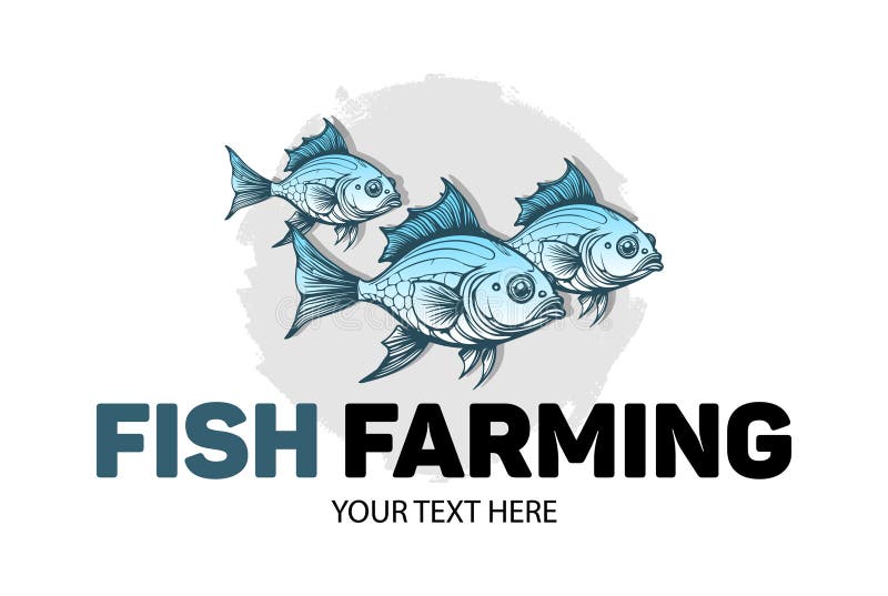 Fish Farming or Pisciculture Creative Logo. Three Fish Emblem Stock ...
