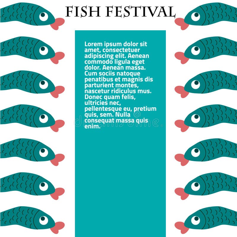 Fish festiva stock vector. Illustration of fishhook - 142915182