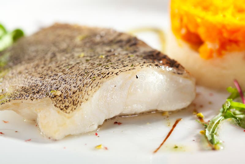 Fish Fillet with Garnish stock photo. Image of potato - 71131538