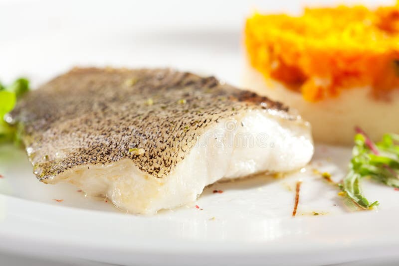 Fish Fillet with Garnish stock image. Image of roast - 78269637