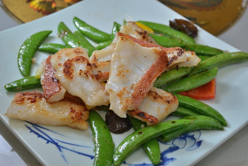 Fish fillet stock photo. Image of beans, green, food - 93666130