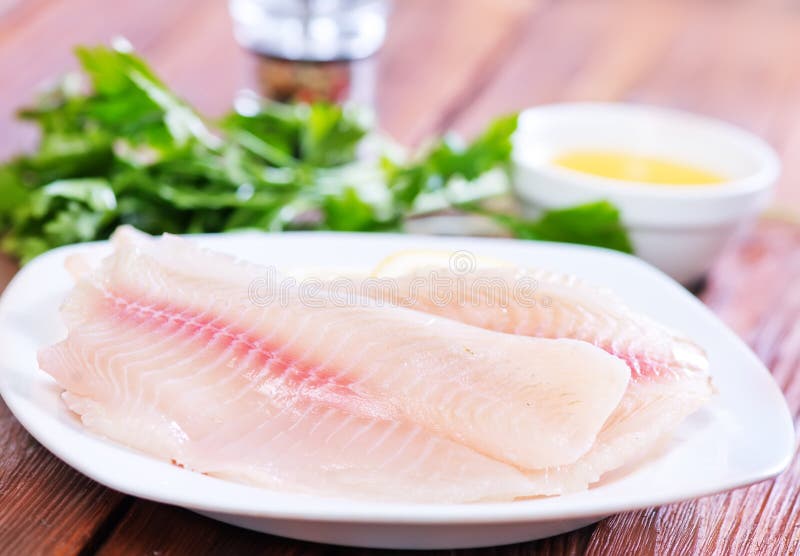 Fish fillet stock image. Image of dill, closeup, fillet - 76727205