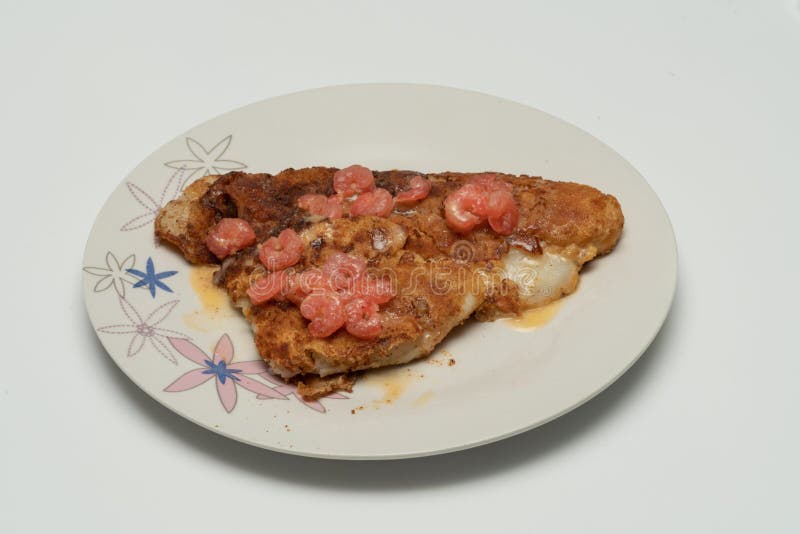Fish Fillet with Shrimp Salt and Pepper Stock Photo - Image of fast ...
