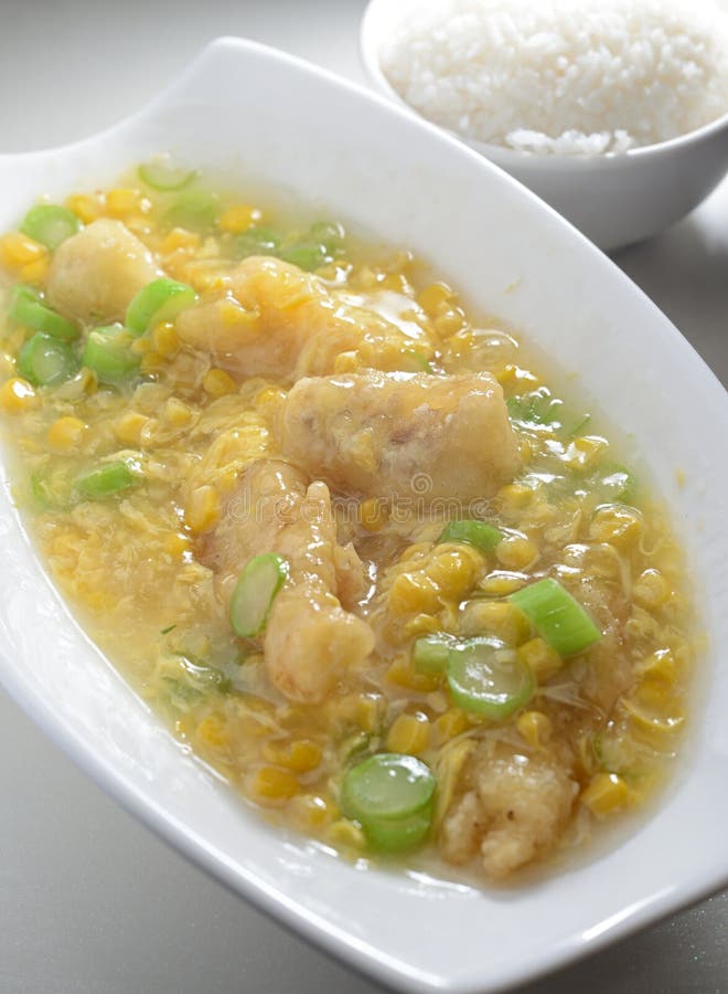 Fish fillet sweet corn stock photo. Image of slice, deep - 178798740