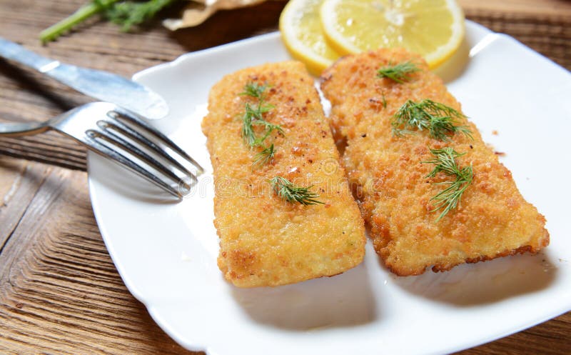 Fish fillets with cheese stock photo. Image of salmon - 68084818