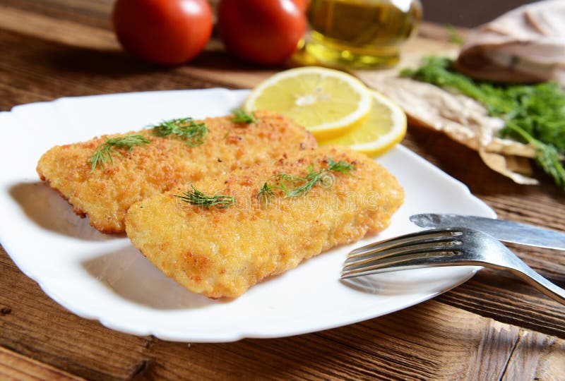 Fish fillets with cheese stock image. Image of fillet - 68084841
