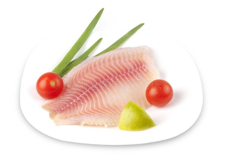 Fish fillets on a plate stock photo. Image of plate, fillet - 19822062