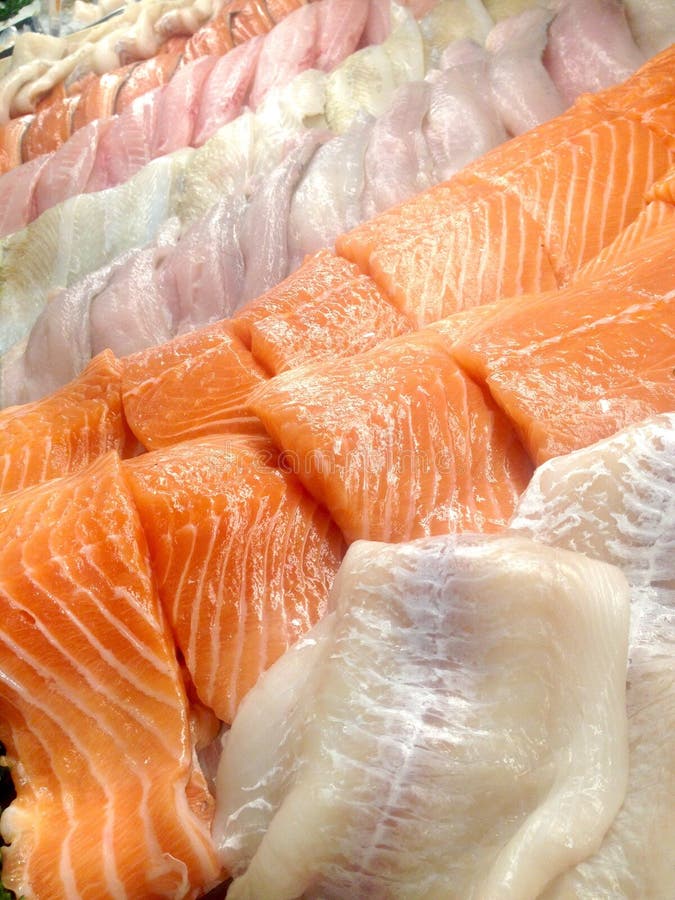 Fish fillets stock photo. Image of fish, case, closeup - 118745674