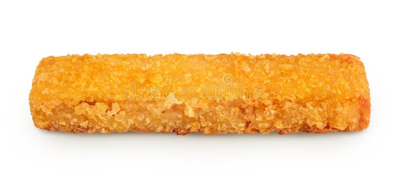 Fish Finger or Stick Isolated on White Background with Full Depth of ...