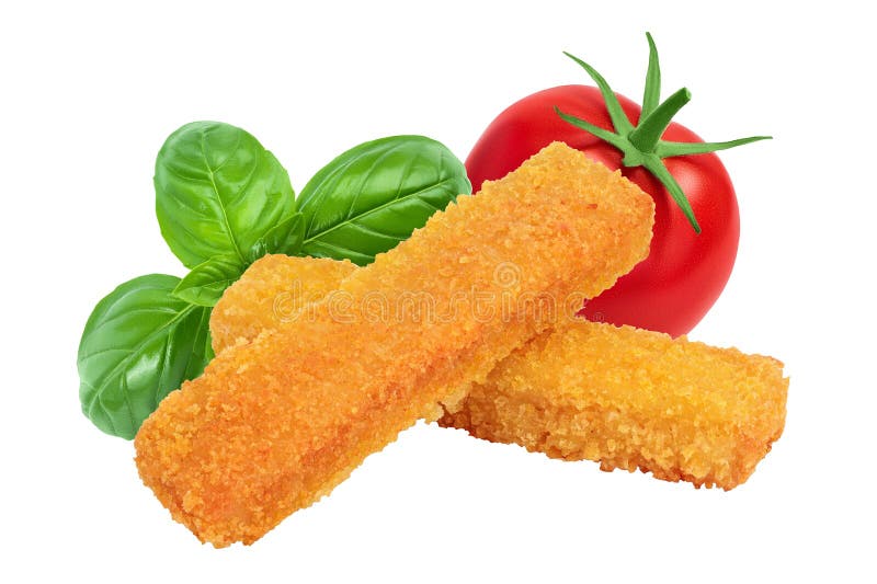 Fish Finger or Stick Isolated on White Background with Full Depth of ...